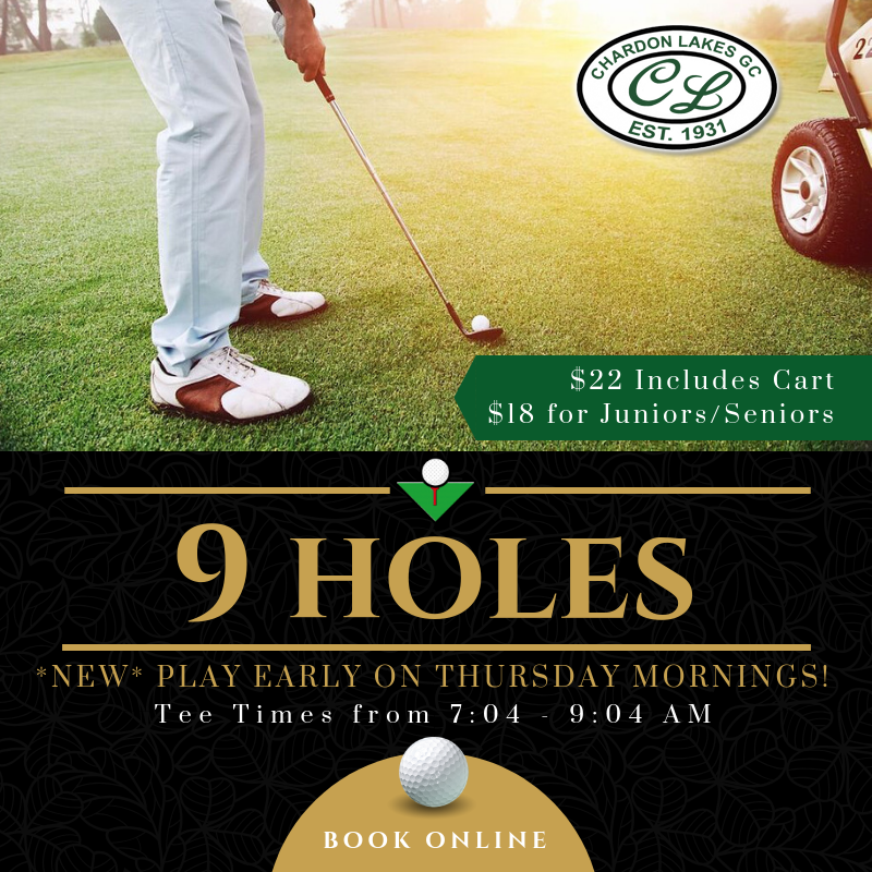 Book A Tee Time - Chardon Lakes Golf Course