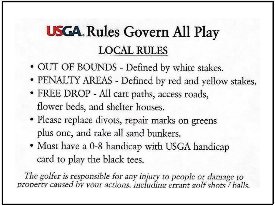 Scorecard - Chardon Lakes Golf Course